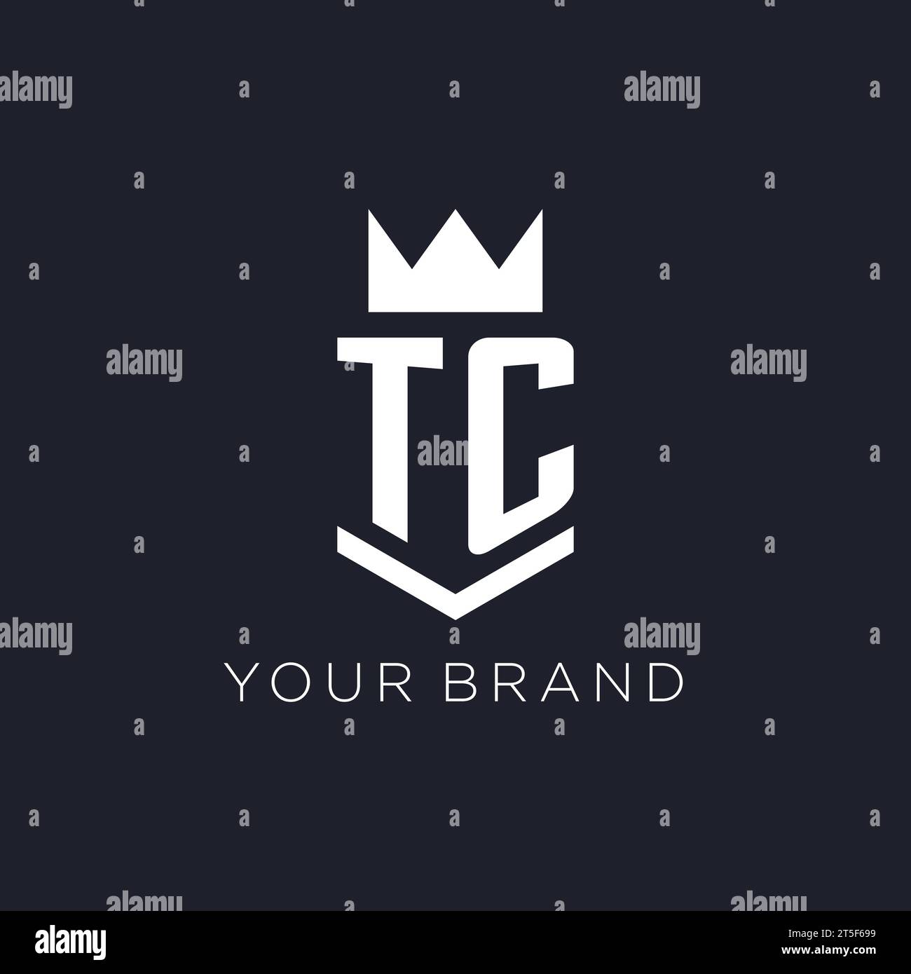TC logo with shield and crown, initial monogram logo design ideas Stock Vector Image & Art - Alamy