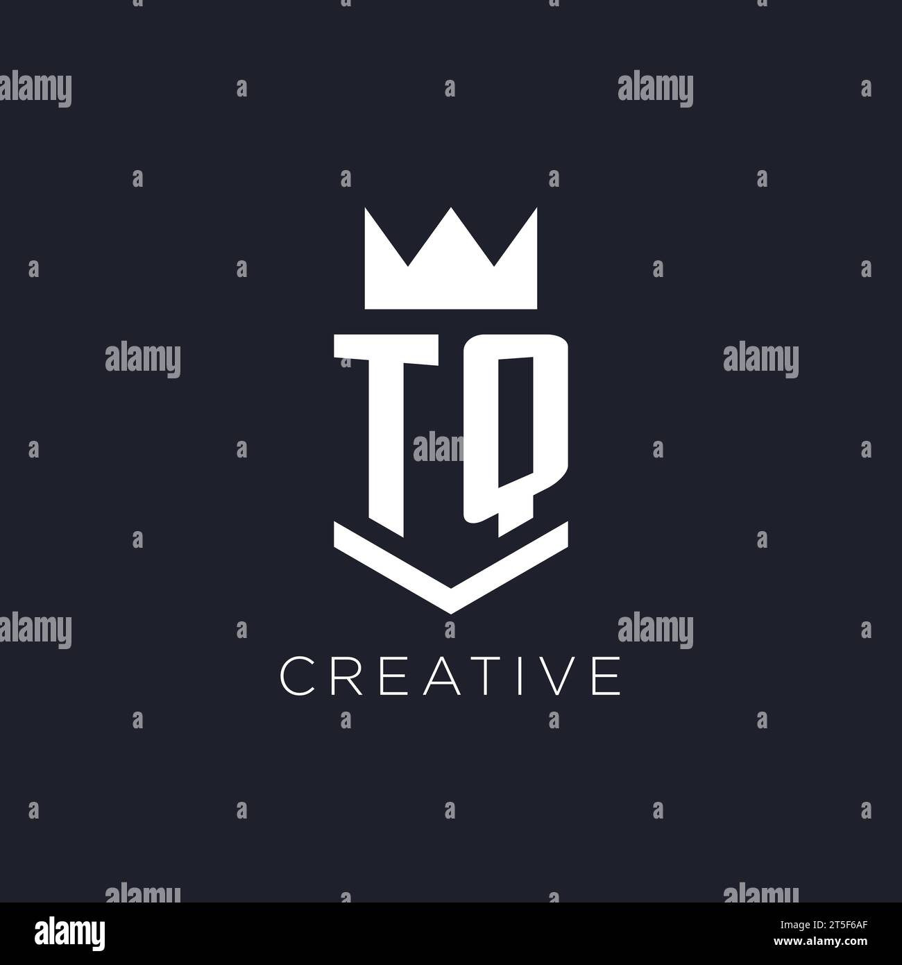 TQ logo with shield and crown, initial monogram logo design ideas Stock Vector Image & Art - Alamy