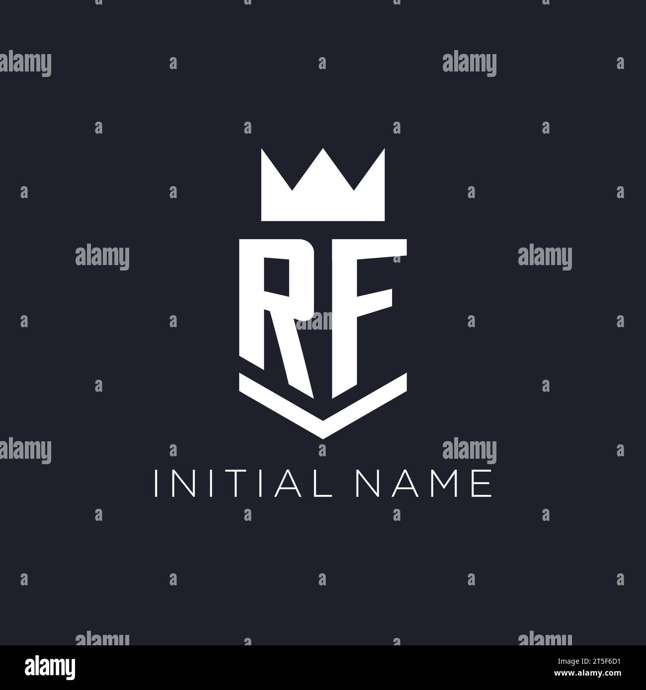 RF logo with shield and crown, initial monogram logo design ideas Stock Vector Image & Art - Alamy