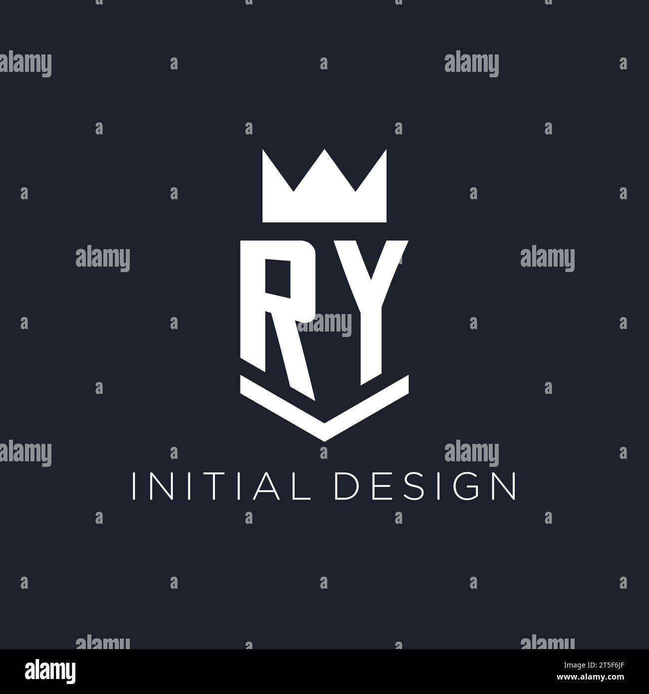 RY logo with shield and crown, initial monogram logo design ideas Stock Vector Image & Art - Alamy