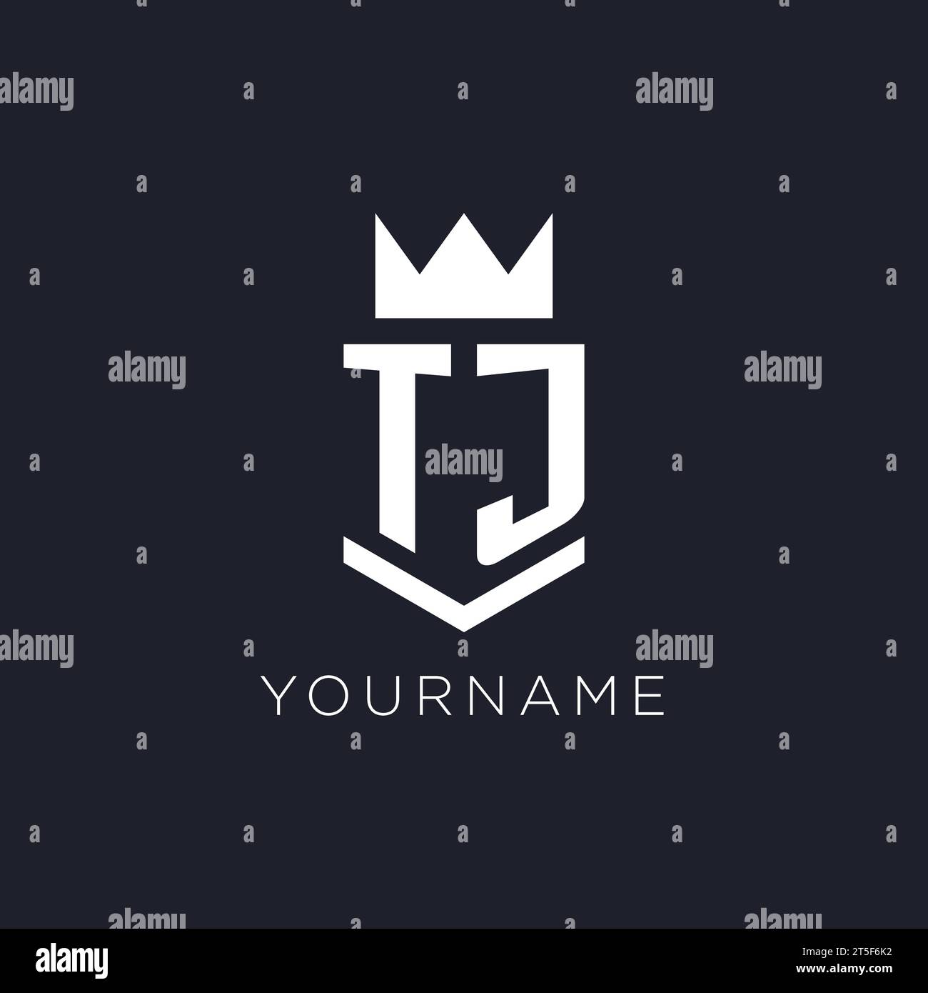 TJ logo with shield and crown, initial monogram logo design ideas Stock Vector Image & Art - Alamy