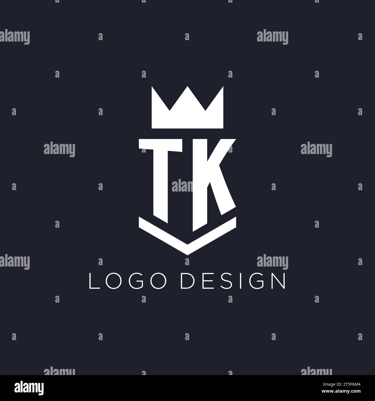 TK logo with shield and crown, initial monogram logo design ideas Stock Vector Image & Art - Alamy