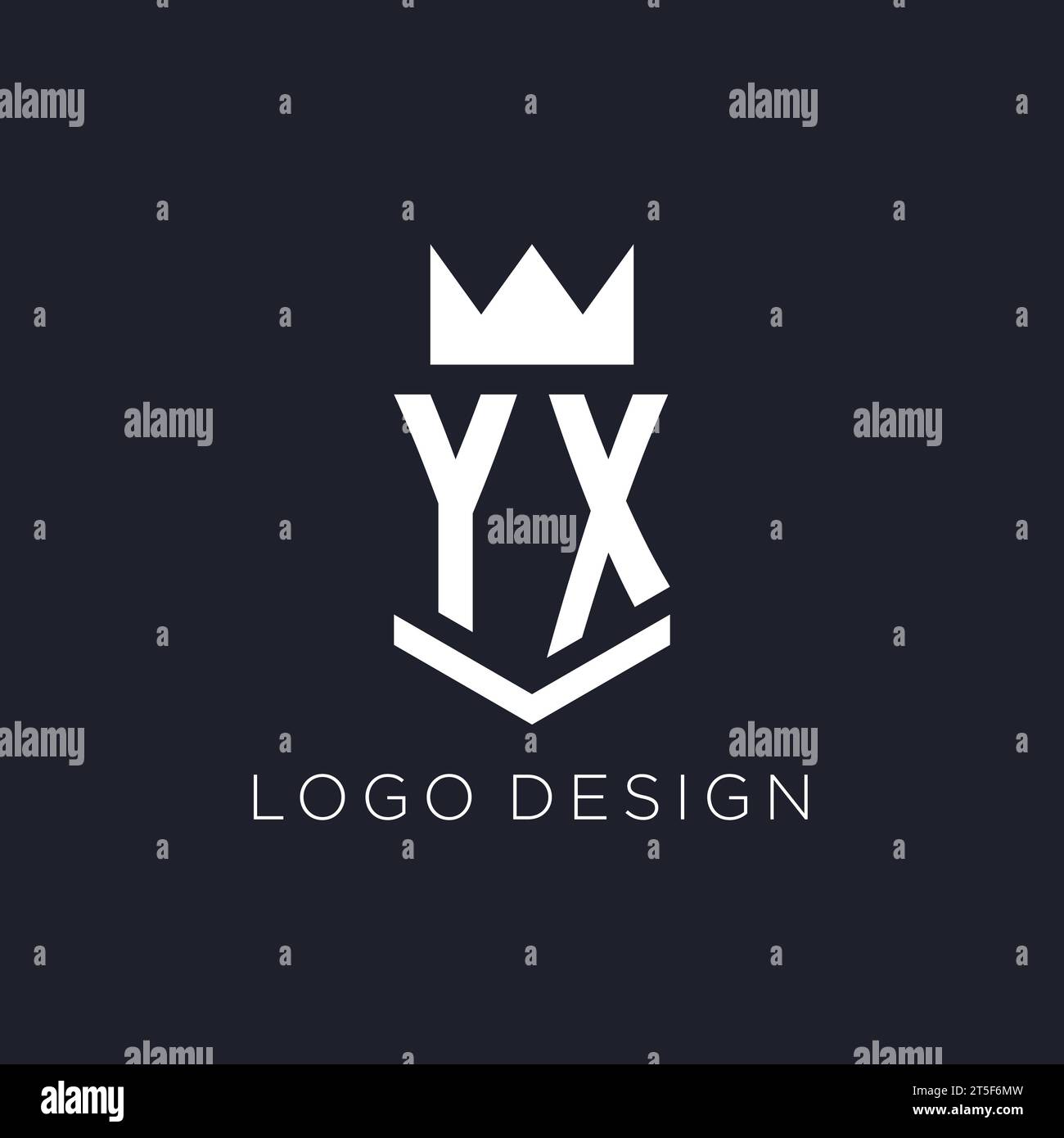 YX logo with shield and crown, initial monogram logo design ideas Stock Vector Image & Art - Alamy