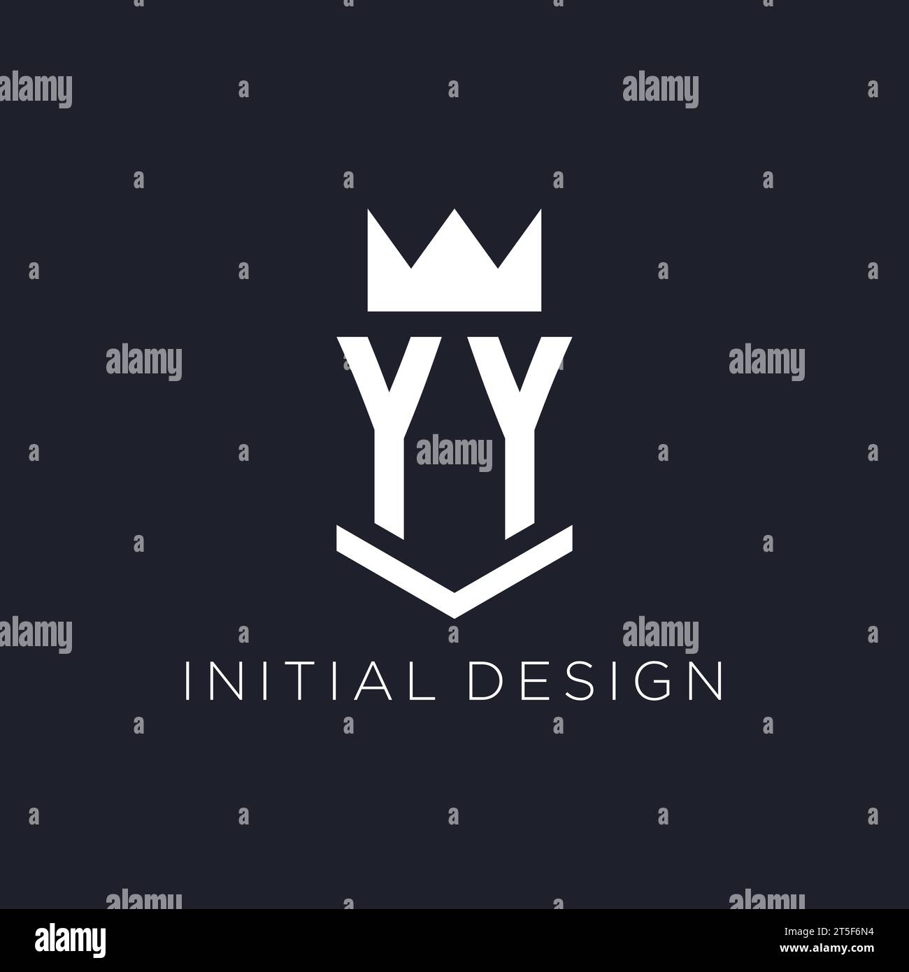 YY logo with shield and crown, initial monogram logo design ideas Stock Vector Image & Art - Alamy