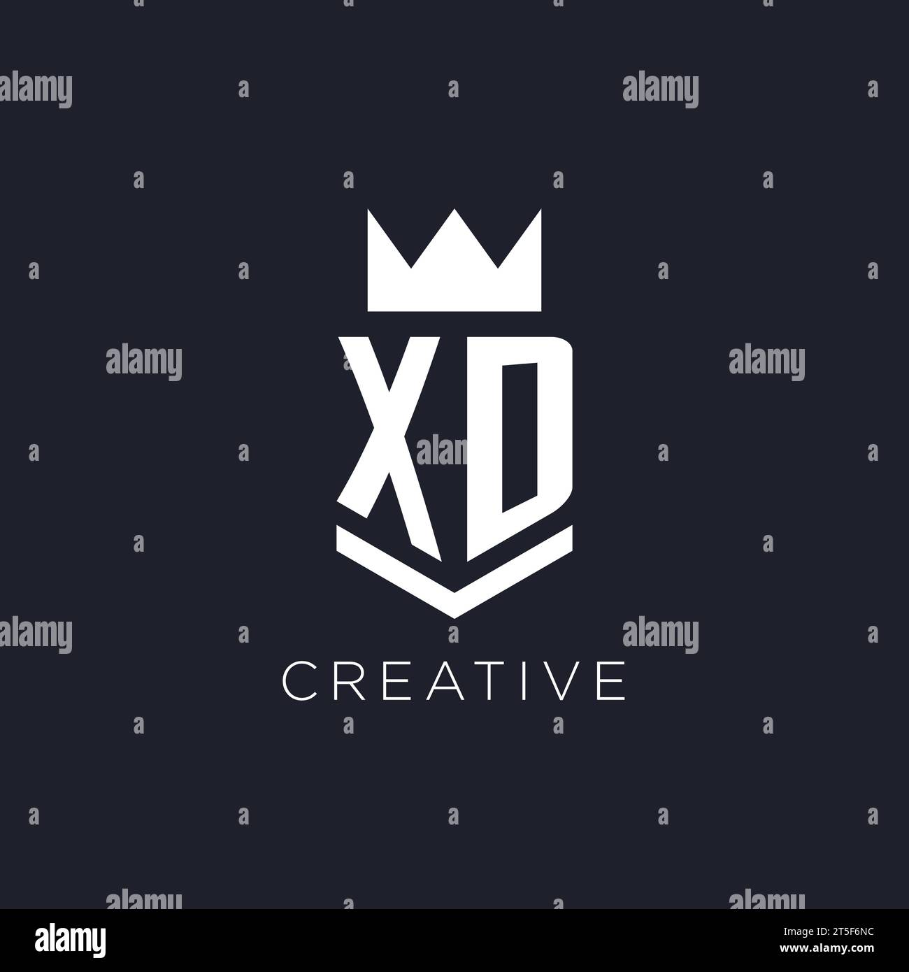 XD logo with shield and crown, initial monogram logo design ideas Stock Vector Image & Art - Alamy
