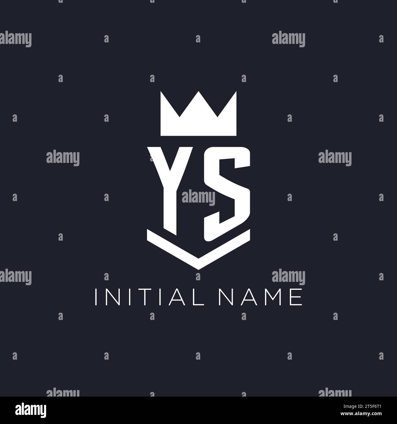 YS logo with shield and crown, initial monogram logo design ideas Stock Vector Image & Art - Alamy