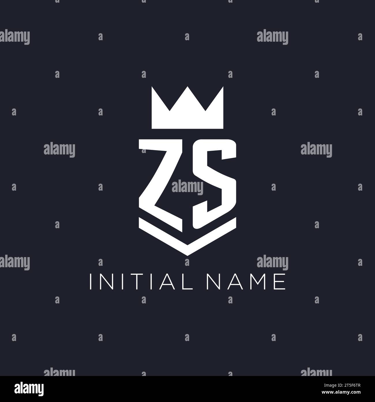 ZS logo with shield and crown, initial monogram logo design ideas Stock Vector Image & Art - Alamy