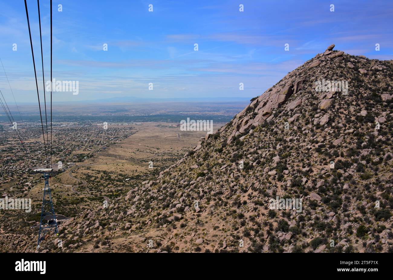 views of the pink granite of sandia peak and albuquerque from the ...