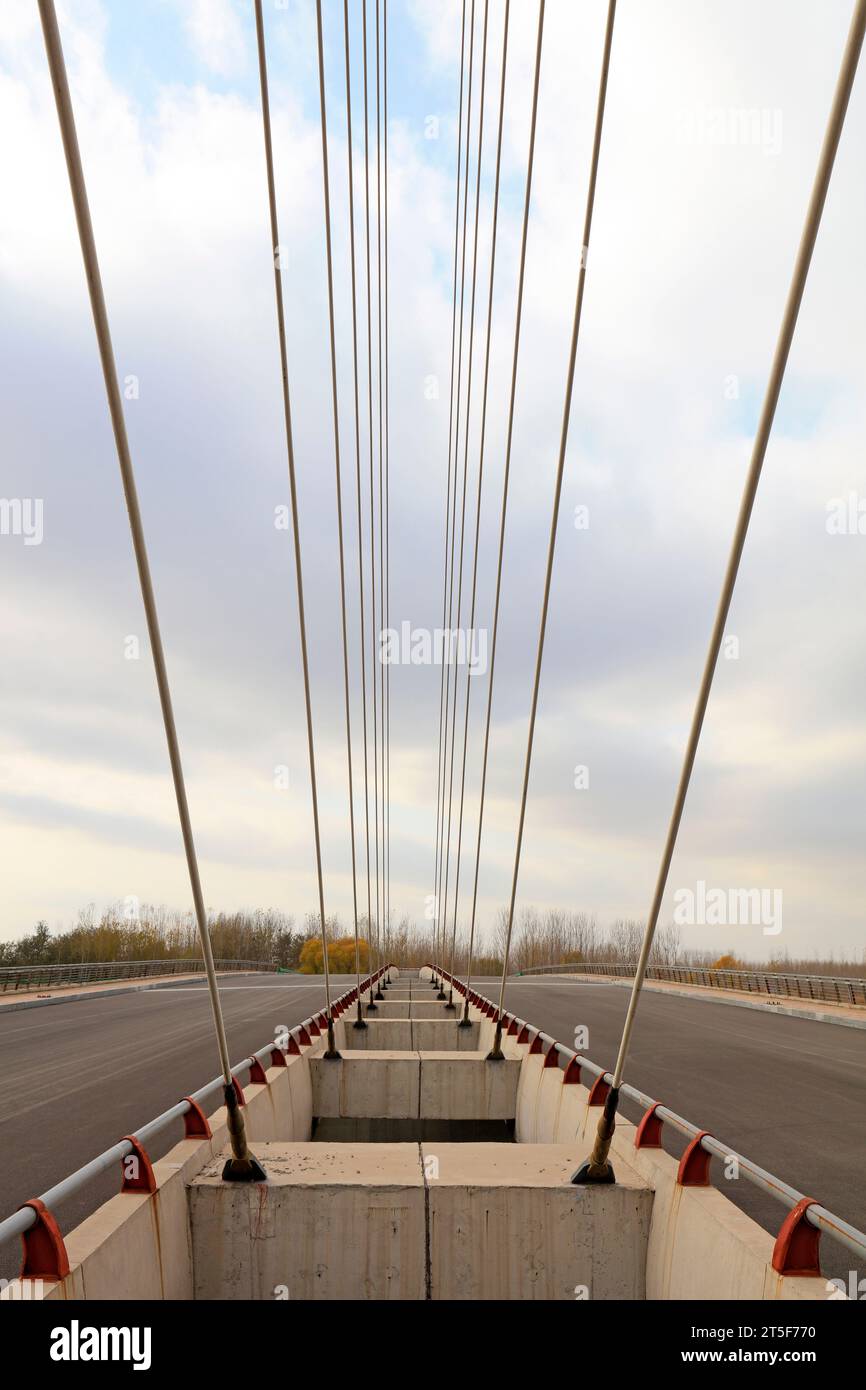 Bridge cable-stayed cable Stock Photo - Alamy