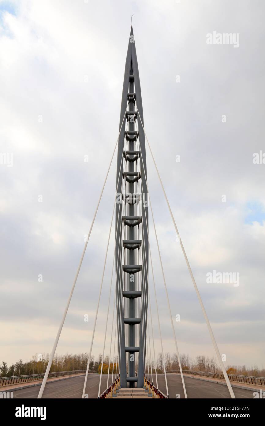 Bridge cable-stayed steel beam Stock Photo - Alamy