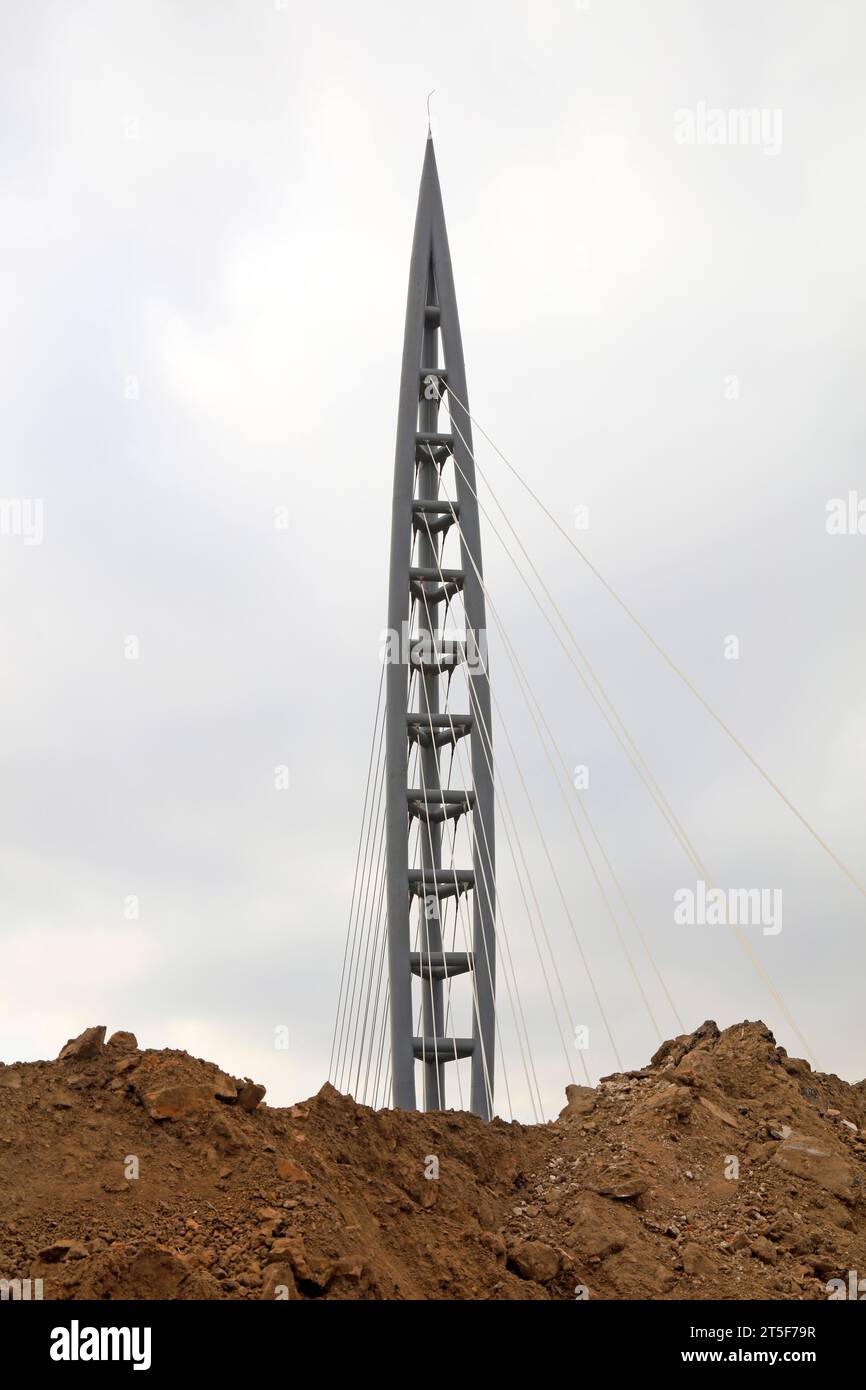 Bridge cable-stayed steel beam Stock Photo - Alamy