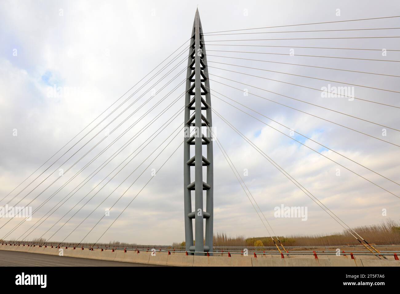 Bridge cable-stayed steel beam Stock Photo - Alamy