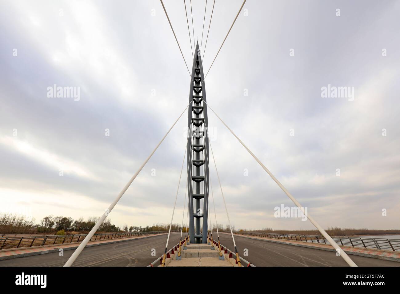 Bridge cable-stayed steel beam Stock Photo - Alamy