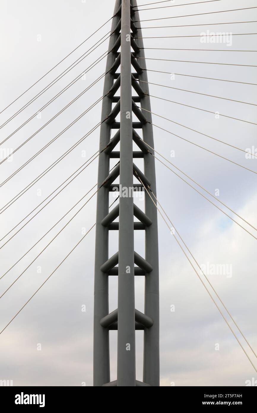 Bridge cable-stayed steel beam Stock Photo - Alamy