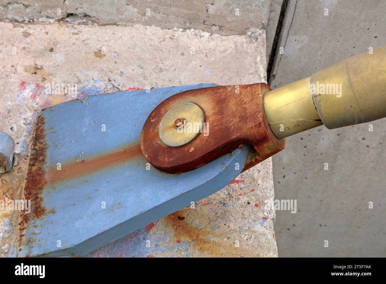 Bridge cable-stayed fastener Stock Photo - Alamy