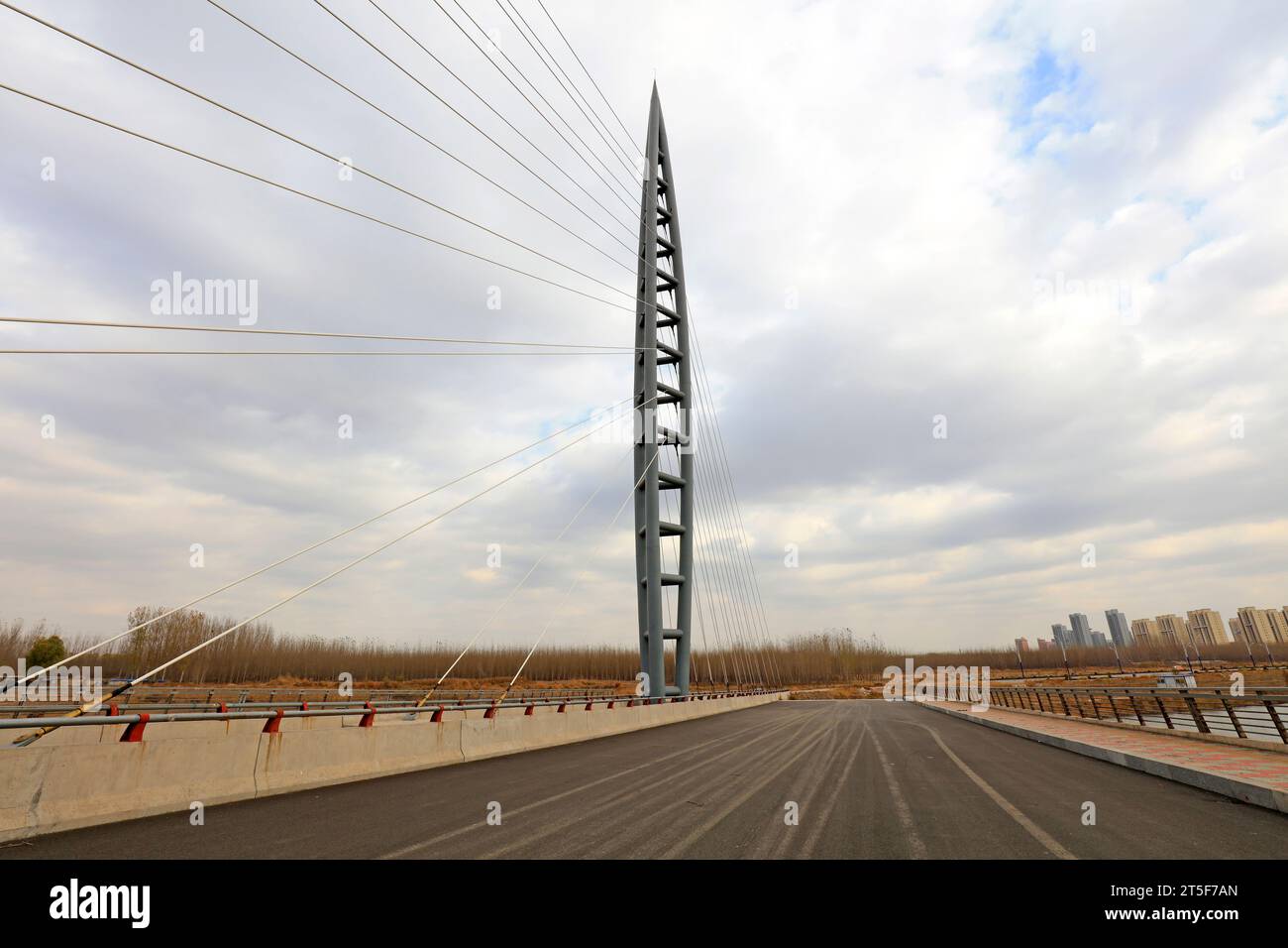 Bridge cable-stayed steel beam Stock Photo - Alamy