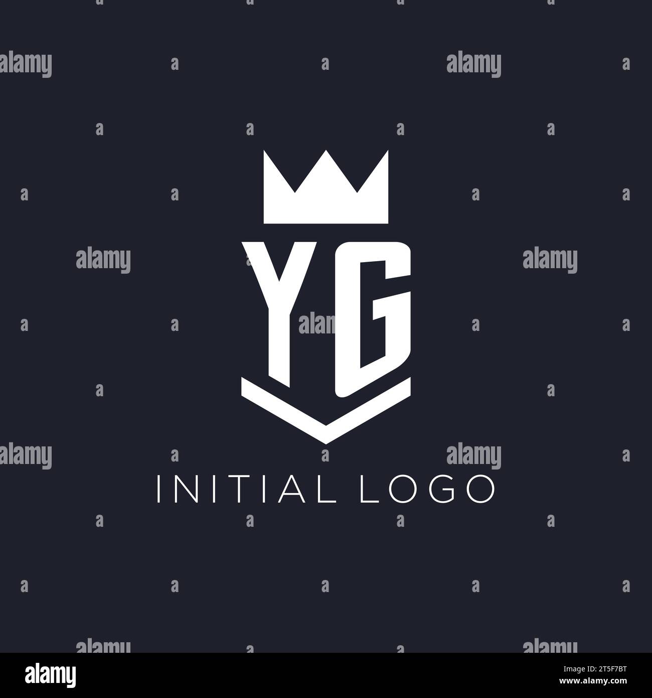 YG logo with shield and crown, initial monogram logo design ideas Stock Vector Image & Art - Alamy