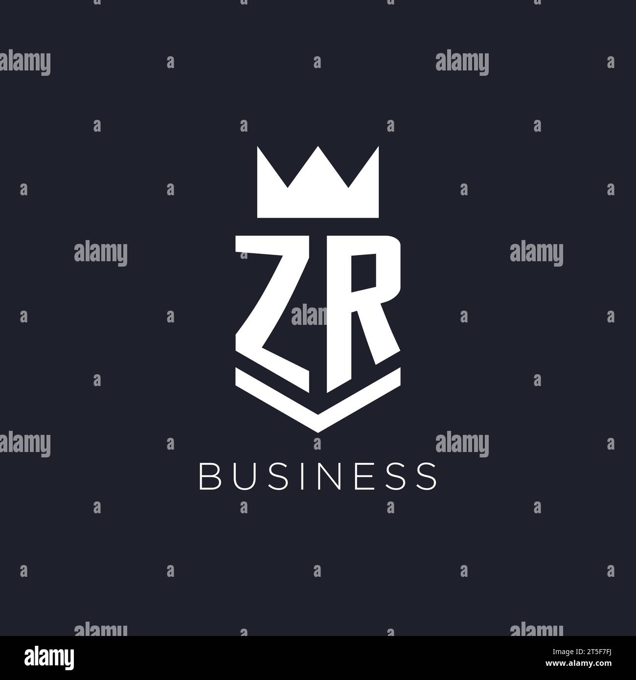 ZR logo with shield and crown, initial monogram logo design ideas Stock Vector Image & Art - Alamy
