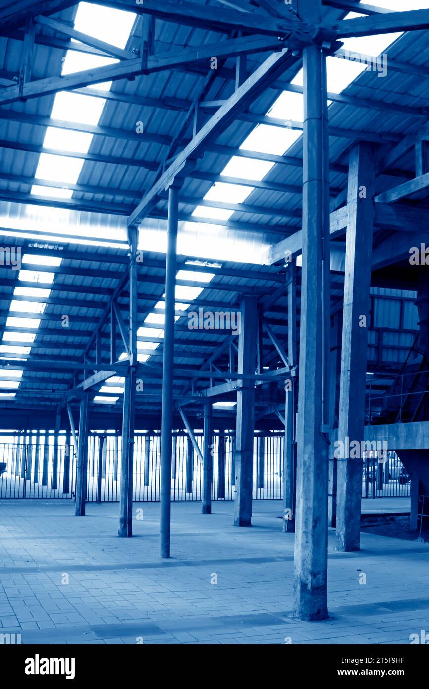 abandoned storage space in a factory, closeup of photo Stock Photo - Alamy