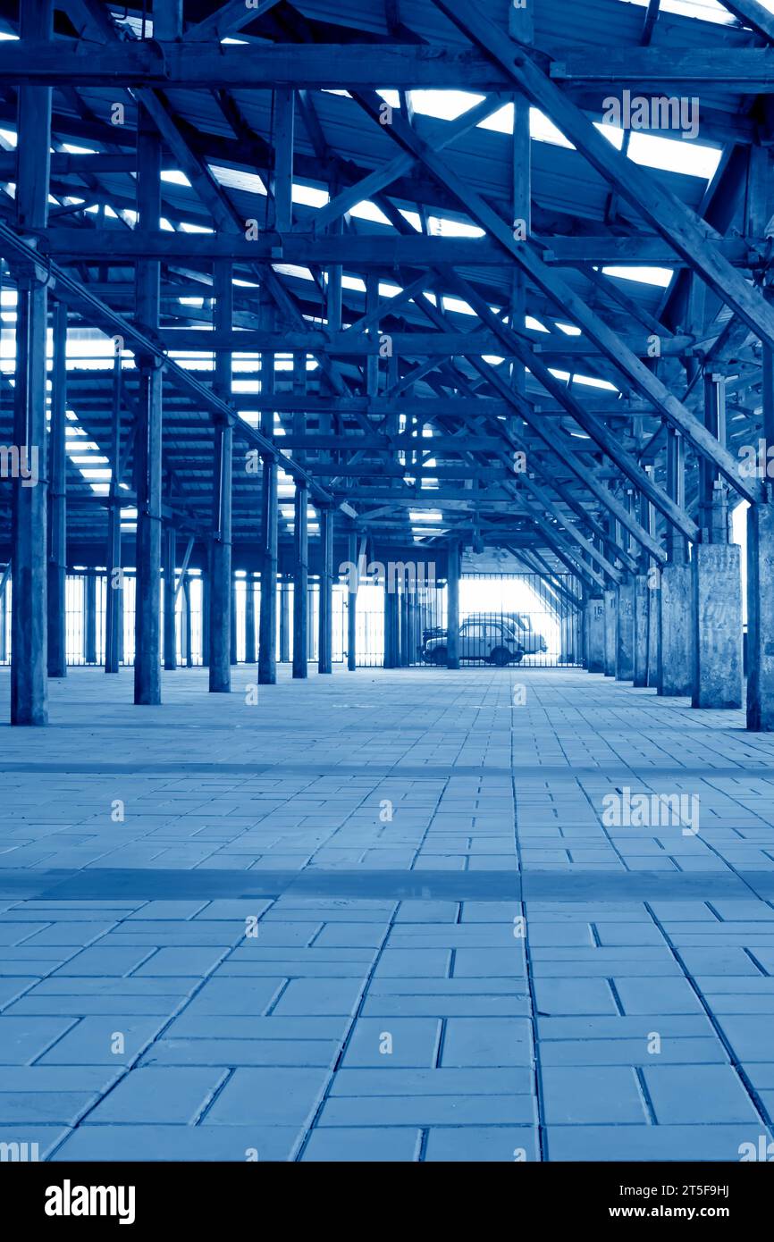 abandoned storage space in a factory, closeup of photo Stock Photo - Alamy