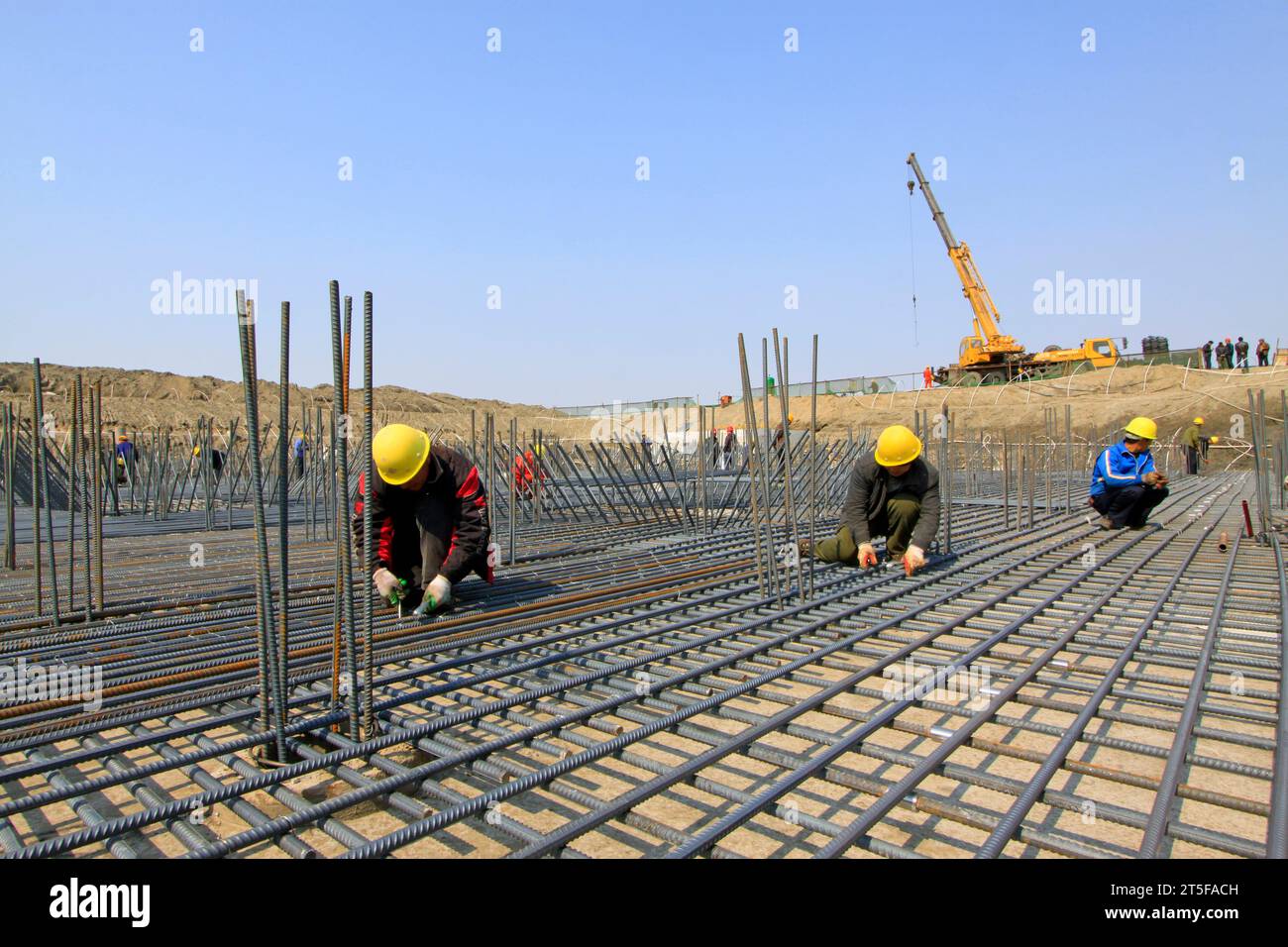 Rebar Engineering at a construction site, north china Stock Photo - Alamy