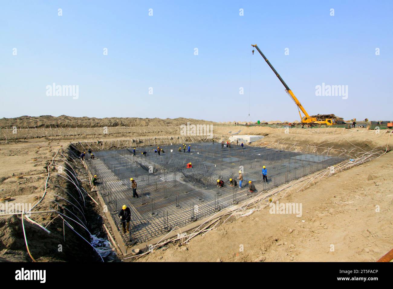 Rebar Engineering at a construction site, north china Stock Photo - Alamy