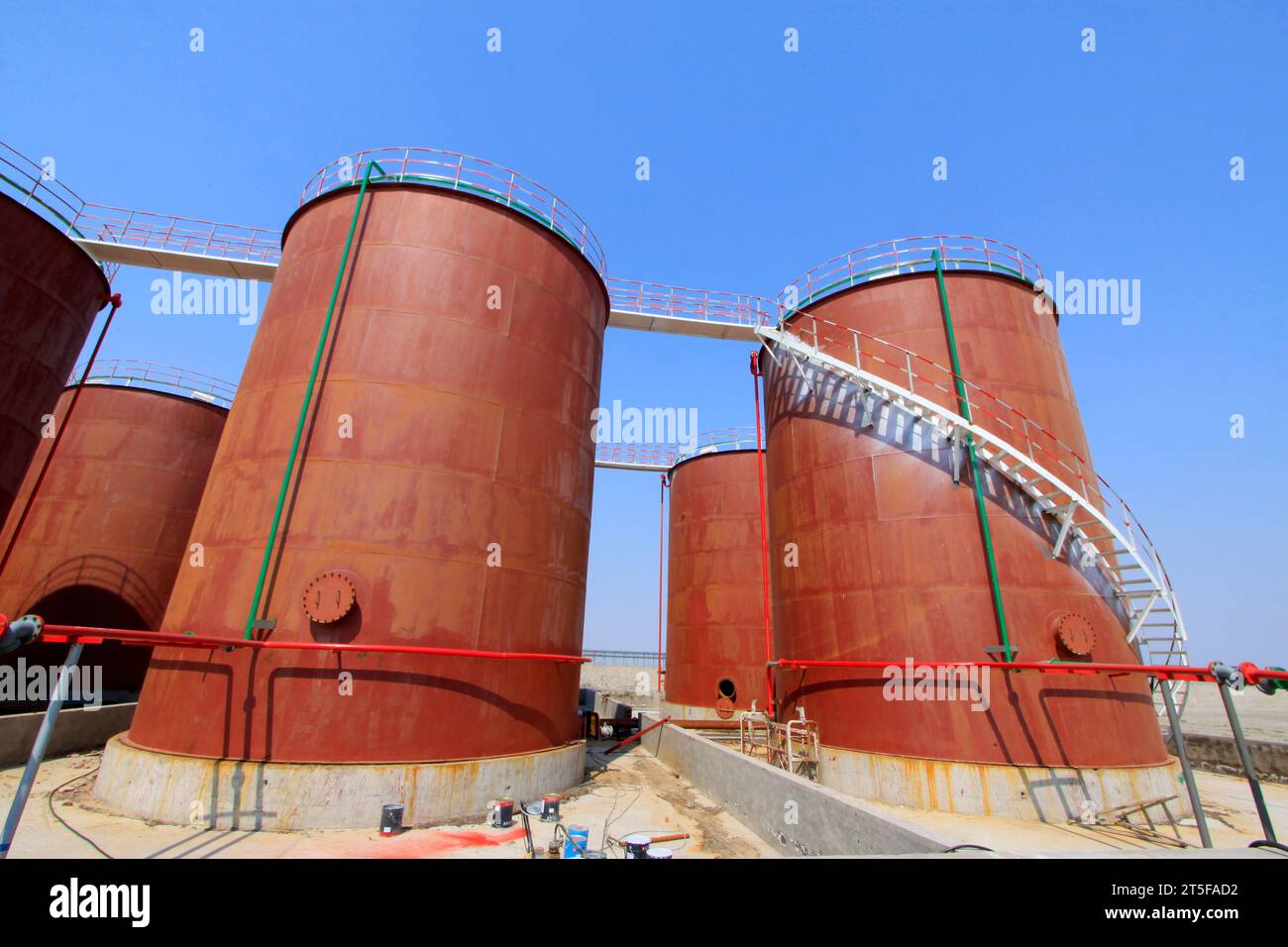 storage tanks in a chemical plant, north china Stock Photo - Alamy