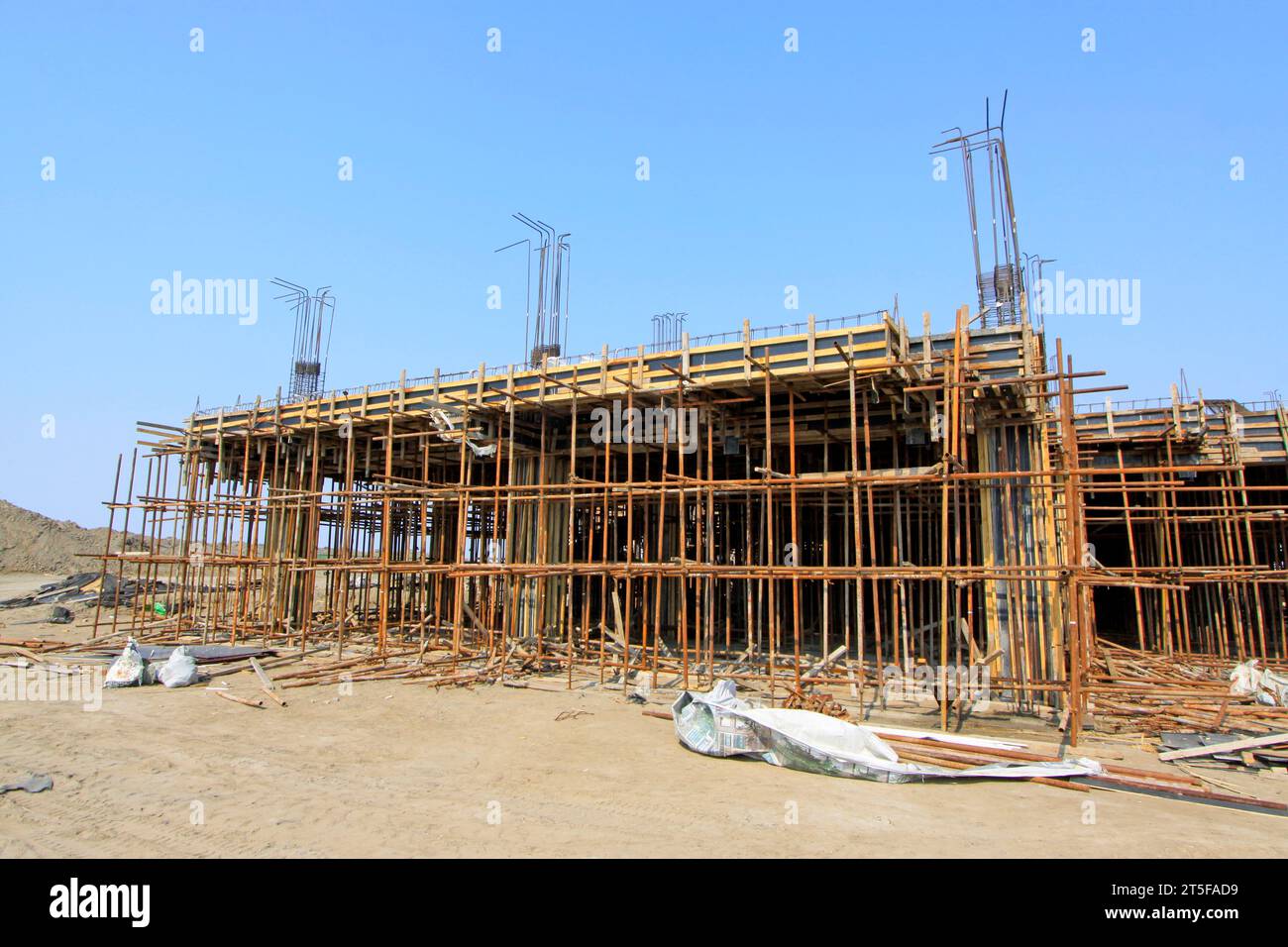 Unfinished construction site, north china Stock Photo - Alamy