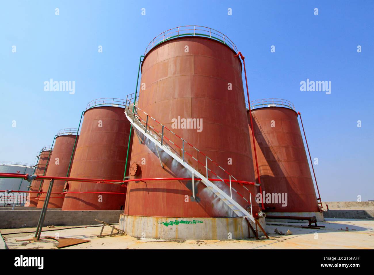 storage tanks in a chemical plant, north china Stock Photo - Alamy