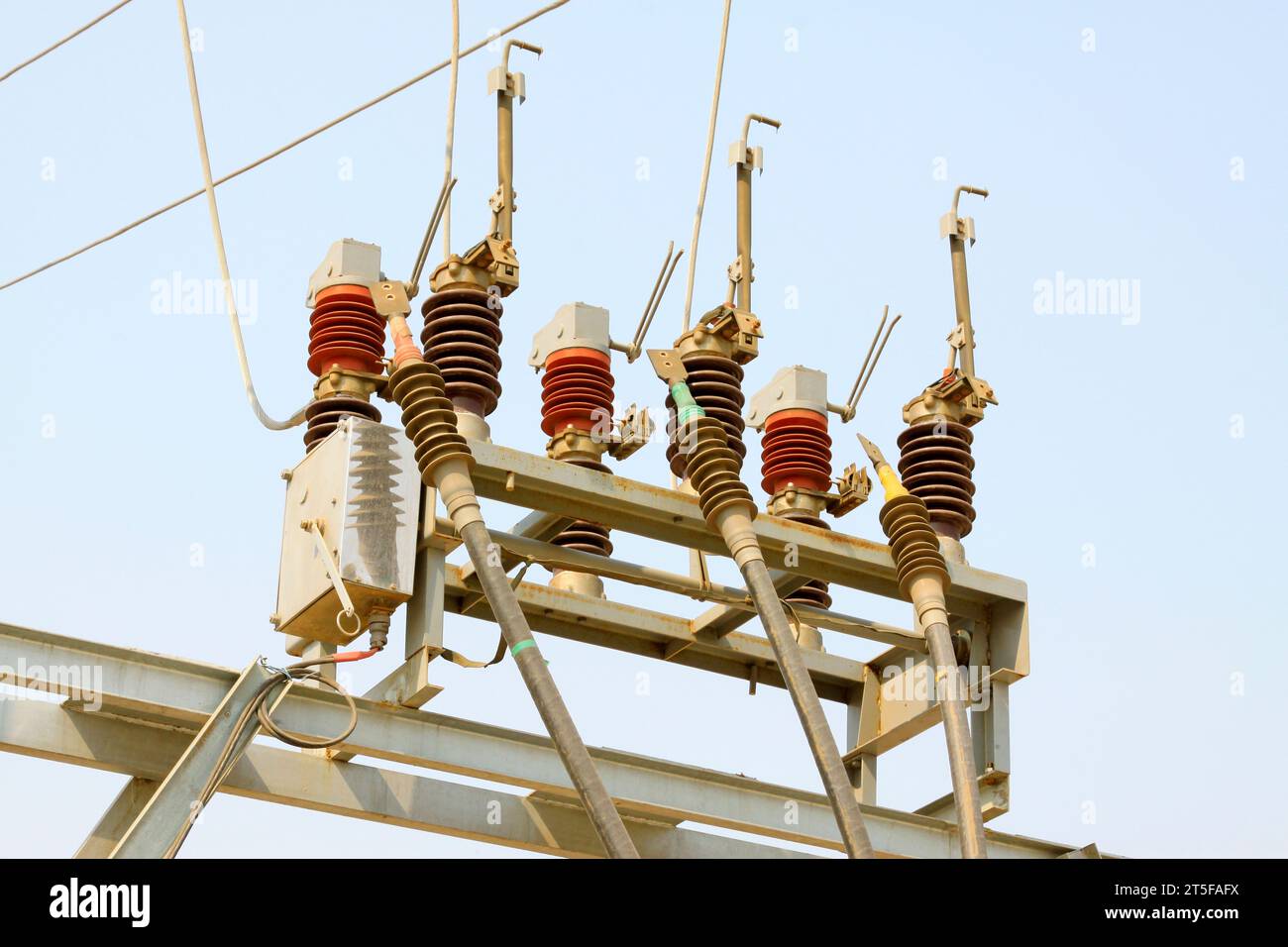 part of high voltage substation with switches and disconnector Stock ...
