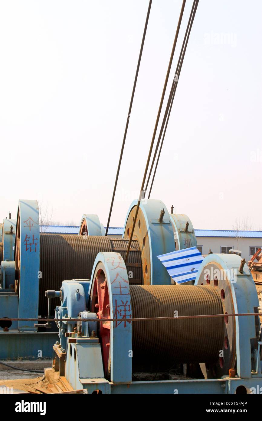 Iron ore stable vehicle group in a iron mine, China Stock Photo - Alamy