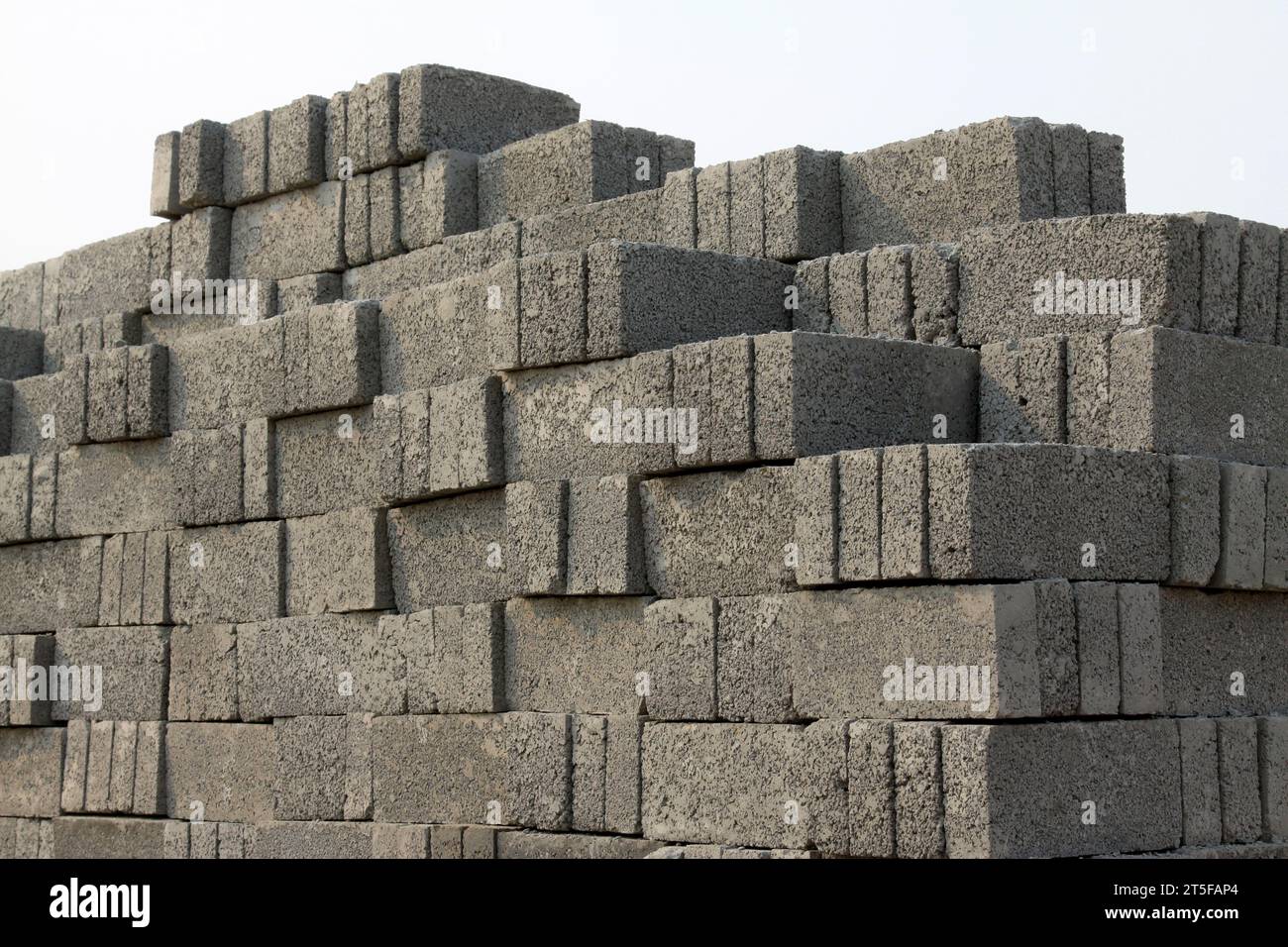 grey brick at a construction site Stock Photo - Alamy