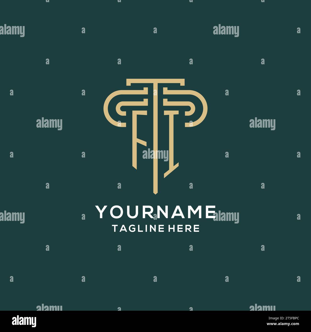 Initial FI pillar logo, elegant and luxury law firm logo vector graphic ...