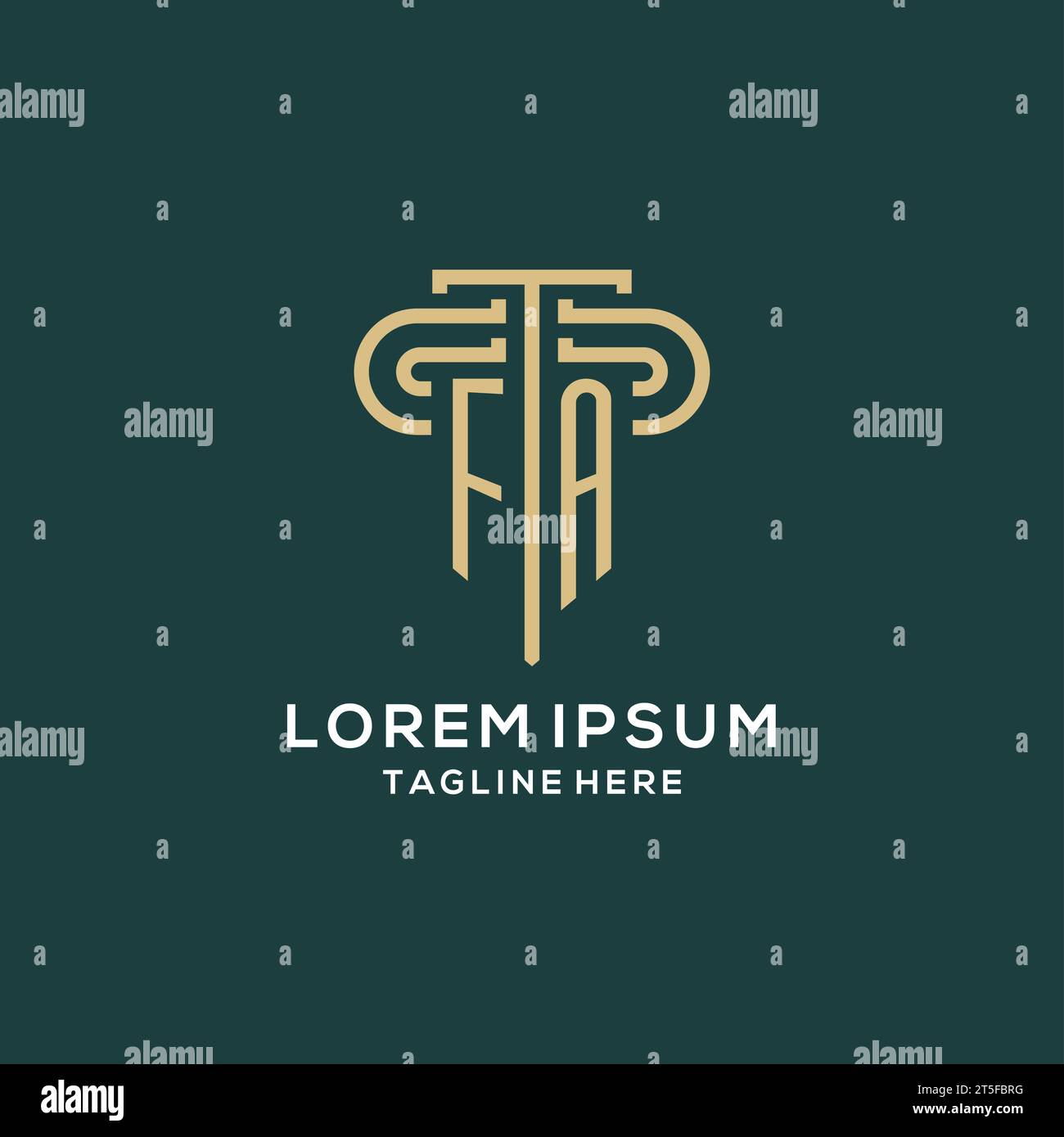 Initial FA pillar logo, elegant and luxury law firm logo vector graphic ...