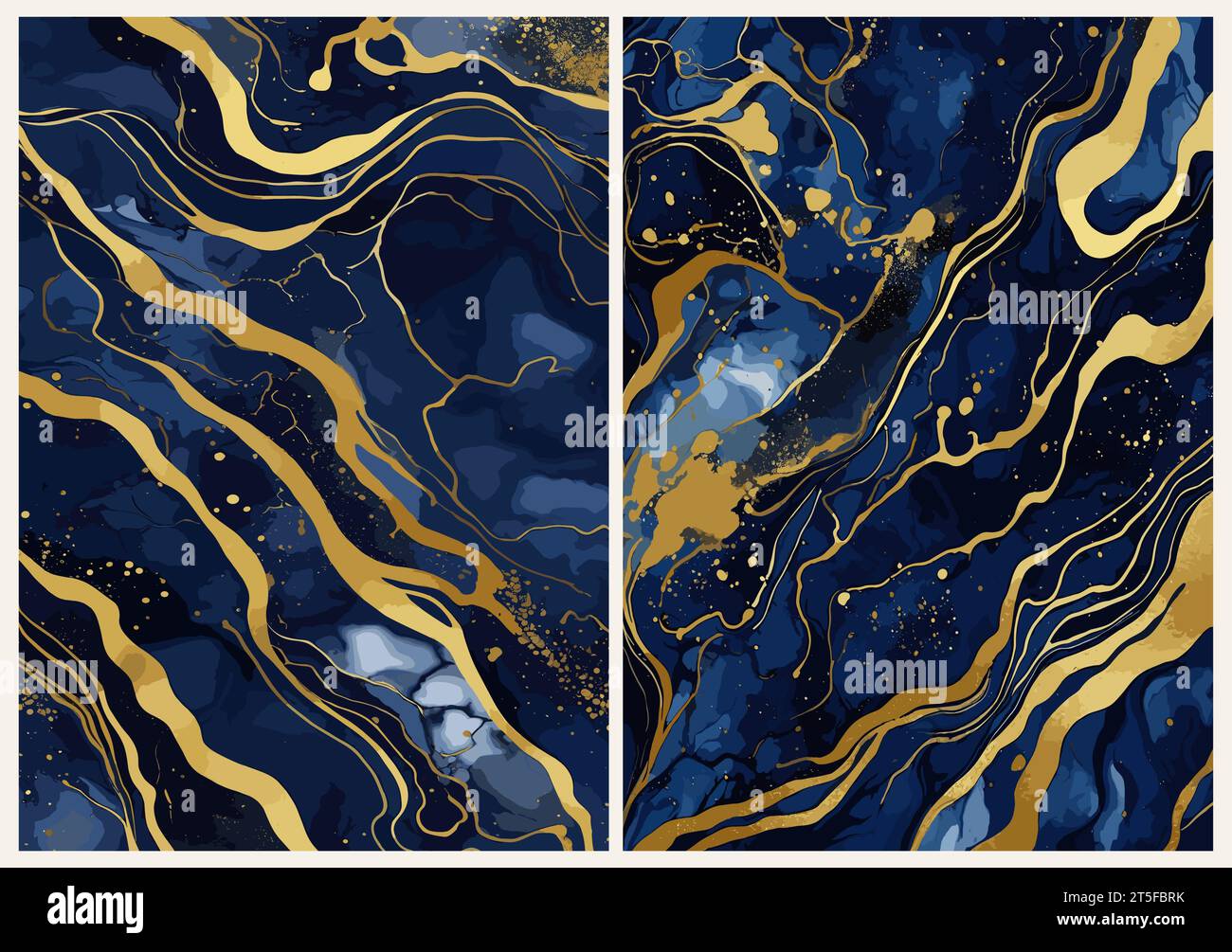 Dark blue golden abstract Stock Vector Images - Alamy