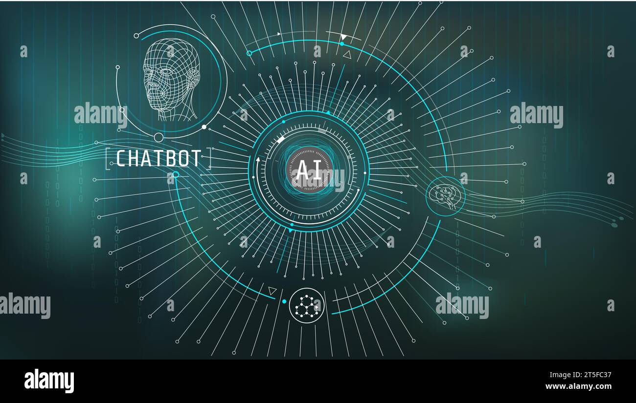 Abstract infographics with virtual interfaces and data connections ...