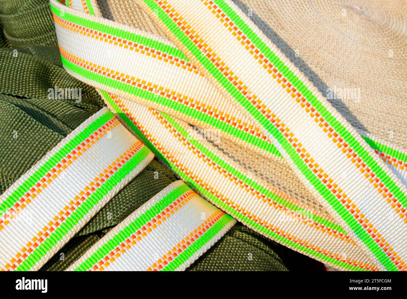 colorful nylon tape rolls in a shop, closeup of photo Stock Photo - Alamy