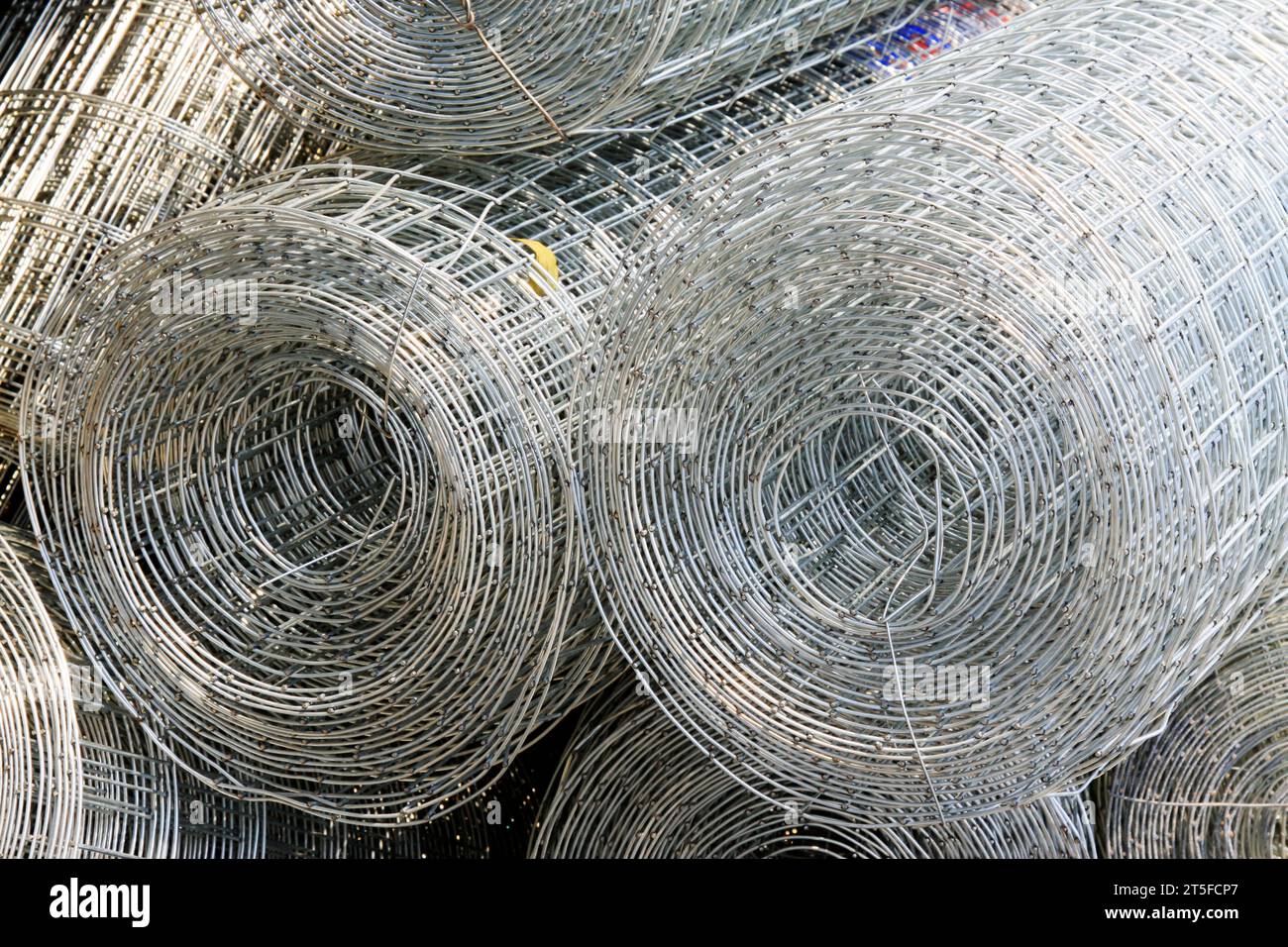 iron wire fence texture in a warehouse, closeup of photo Stock Photo ...