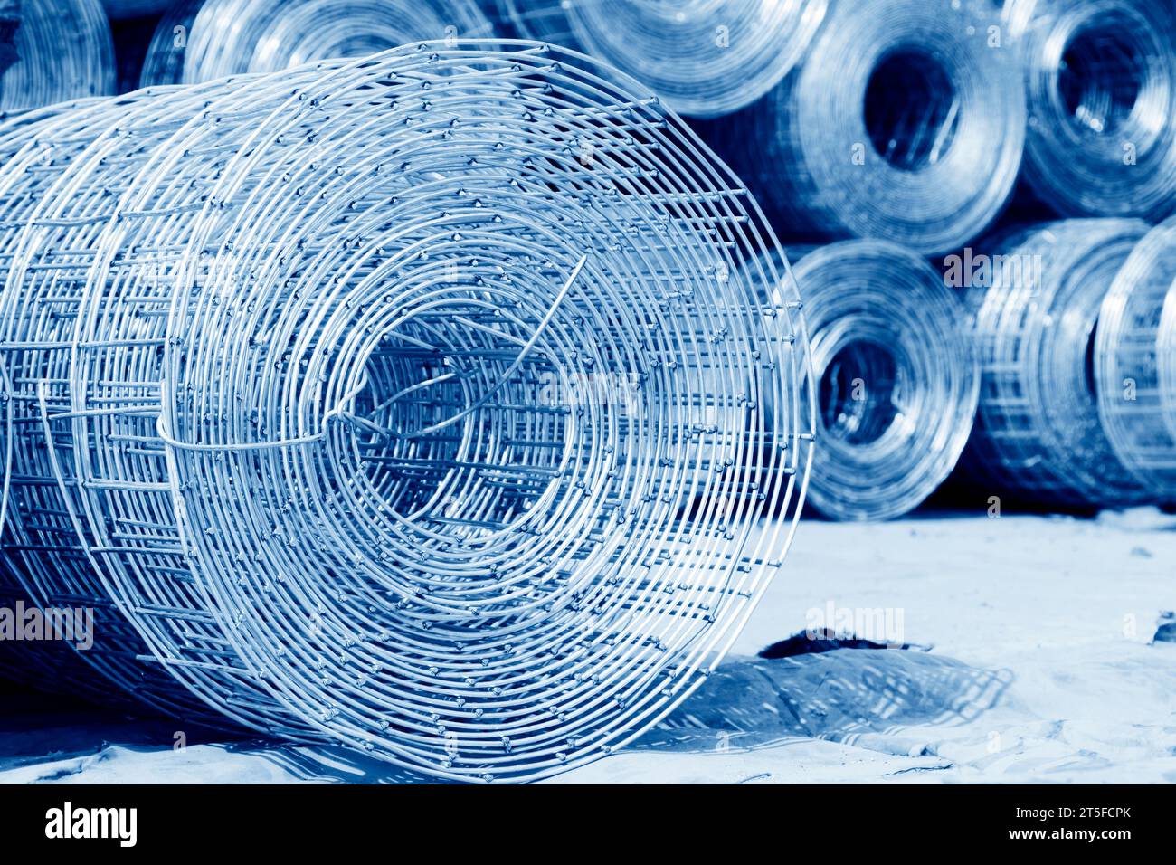 iron wire fence texture in a warehouse, closeup of photo Stock Photo ...