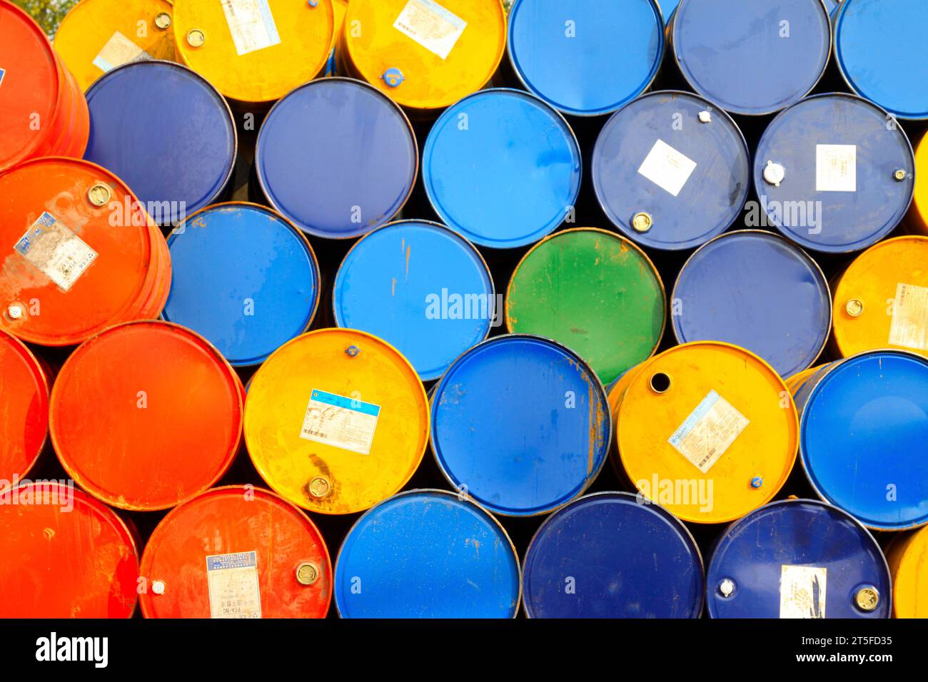 Oil drums stacked hi-res stock photography and images - Alamy