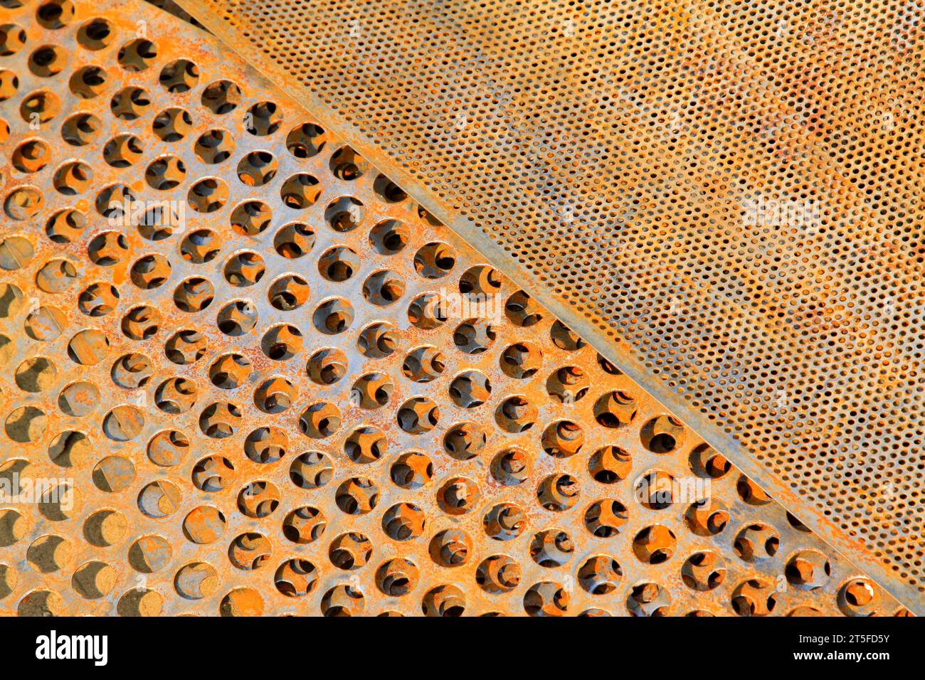 oxidation rust steel sieve, closeup of photo Stock Photo - Alamy