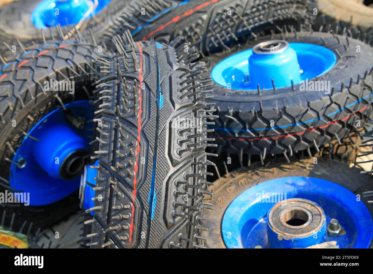 rubber wheel stacked together, closeup of photo Stock Photo - Alamy