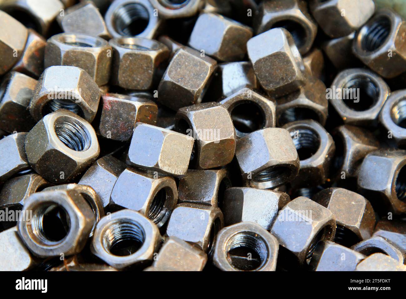 screw nut full of sludge piled up together Stock Photo - Alamy