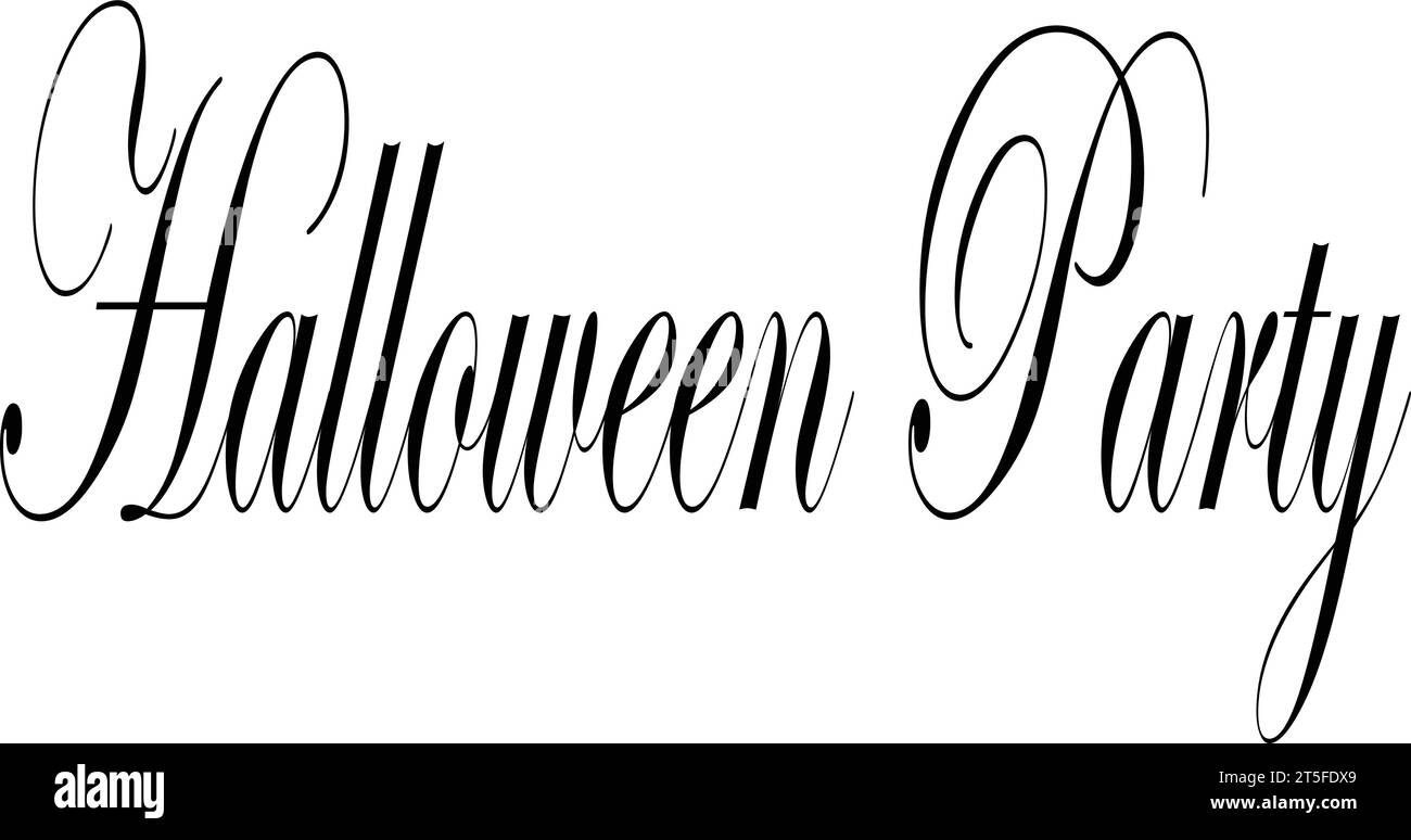 Halloween Party text sign illustration on white background Stock Vector ...