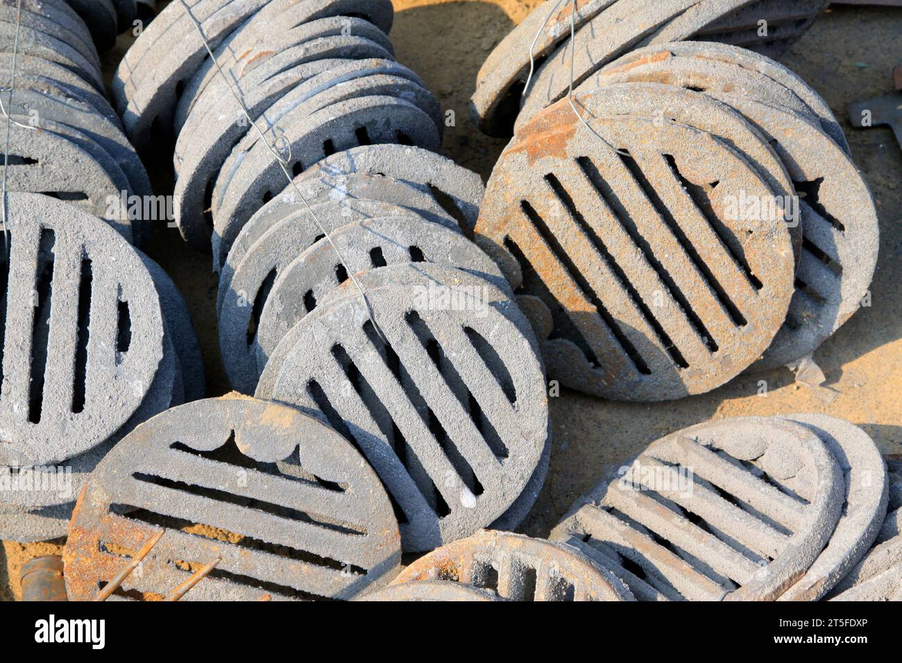 pig iron casting stoves in a shop Stock Photo - Alamy