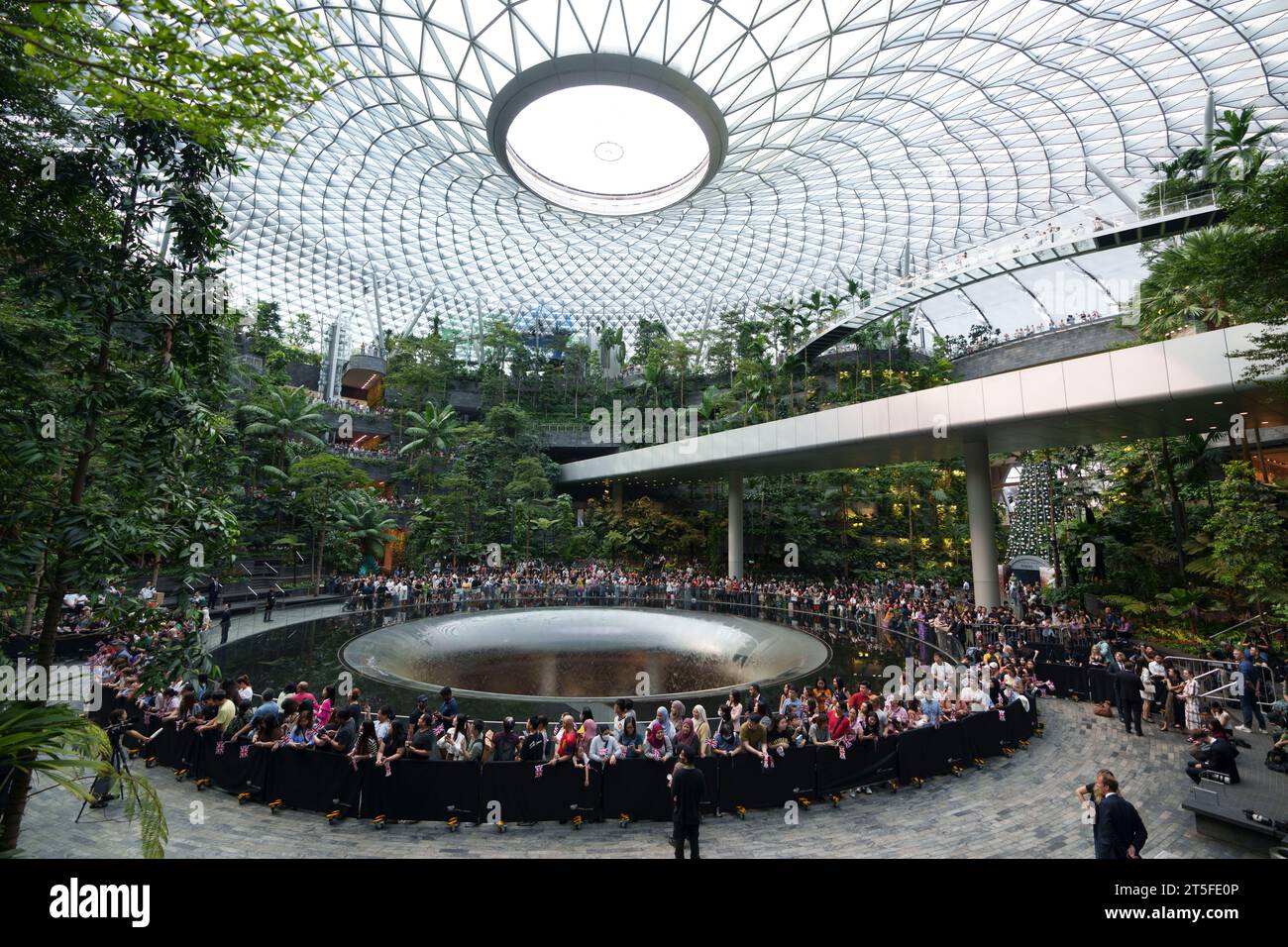 People wait for the arrival of Britain's Prince William at Jewel in ...