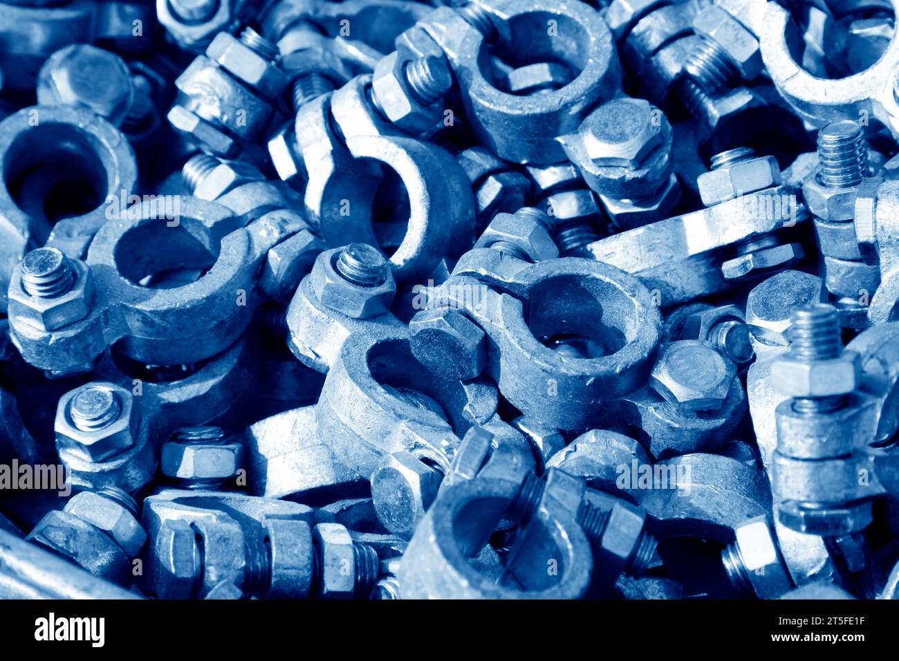 oxidize nut fasteners piling up in together Stock Photo - Alamy