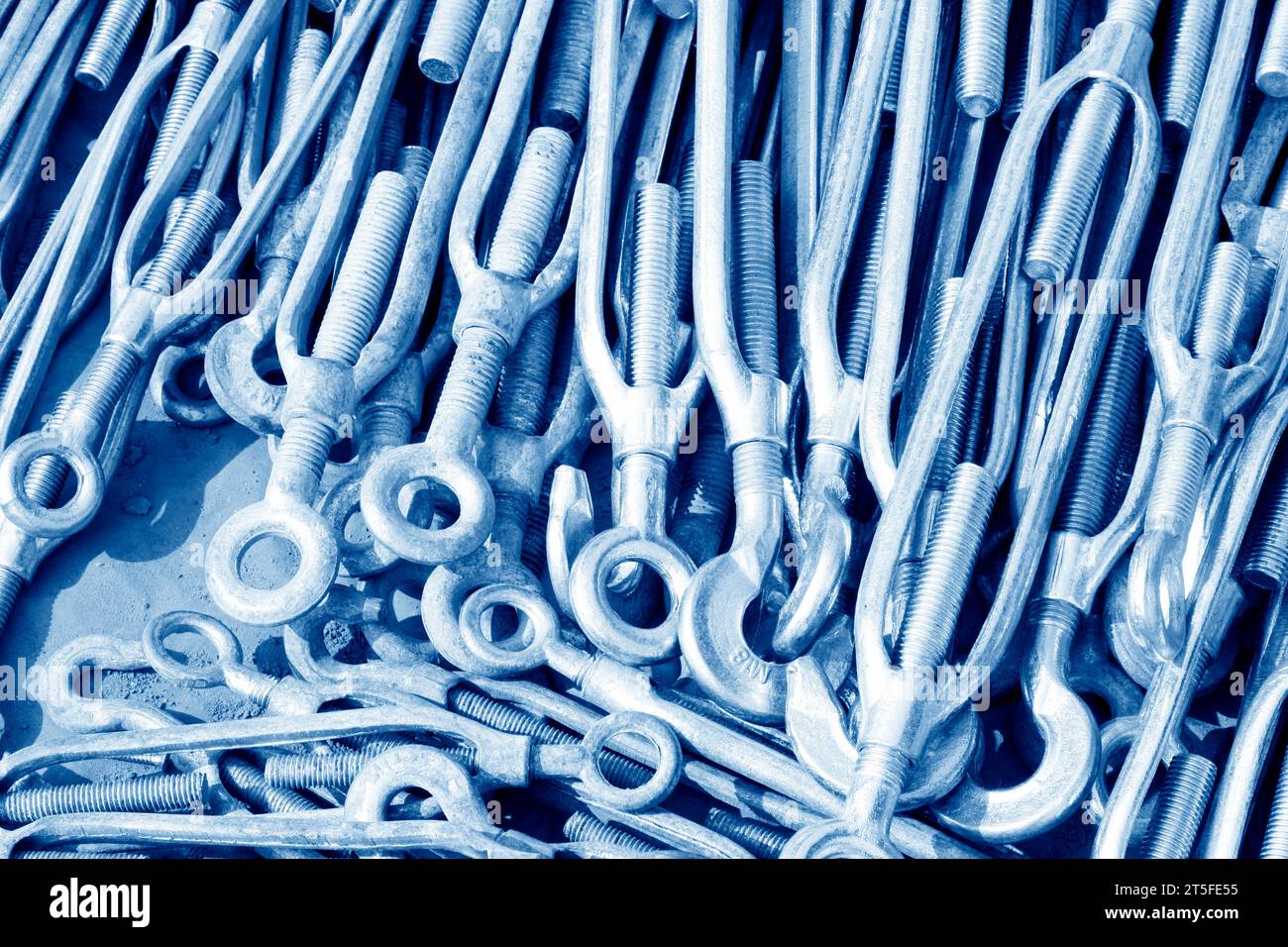 long bolt fasteners hardware components, closeup of photo Stock Photo ...