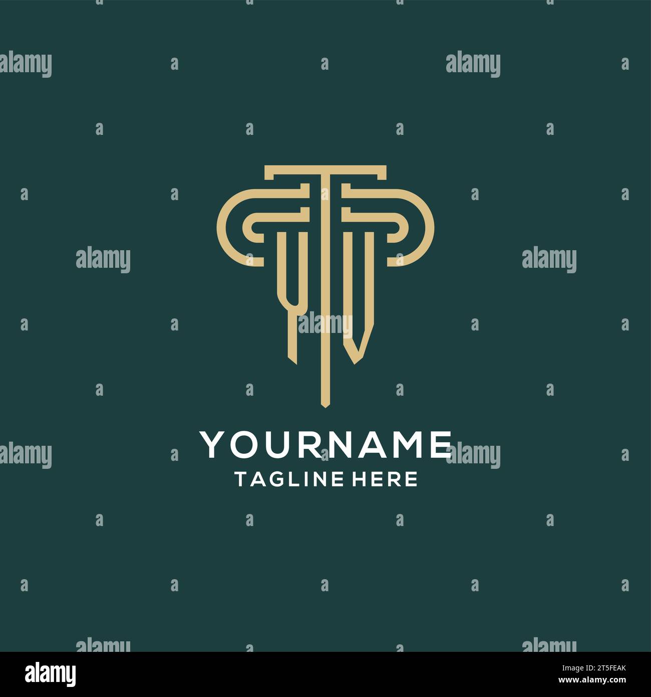 Initial YV pillar logo, elegant and luxury law firm logo vector graphic ...