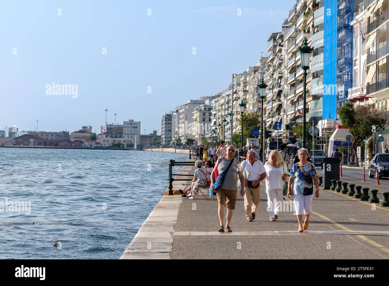 Thessaloniki, Greece - September 22, 2023 : View of tourists walking at ...